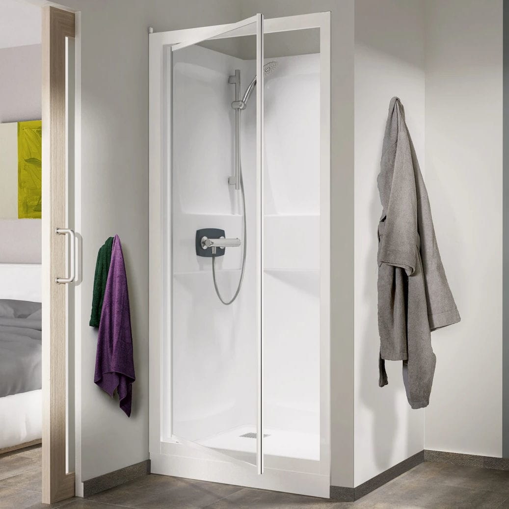 Glass shower cubicle - Kineprime C - Kinedo - lacquered aluminum / with ...