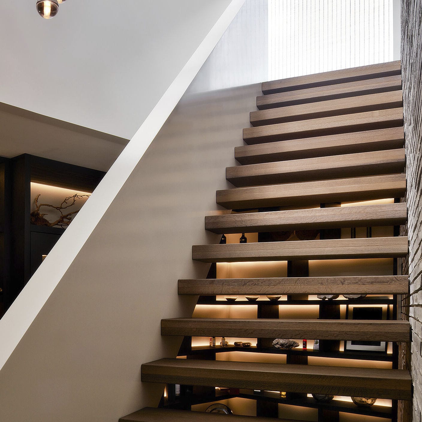 High-end staircase - RHENEN - EeStairs - straight / wooden step / steel ...