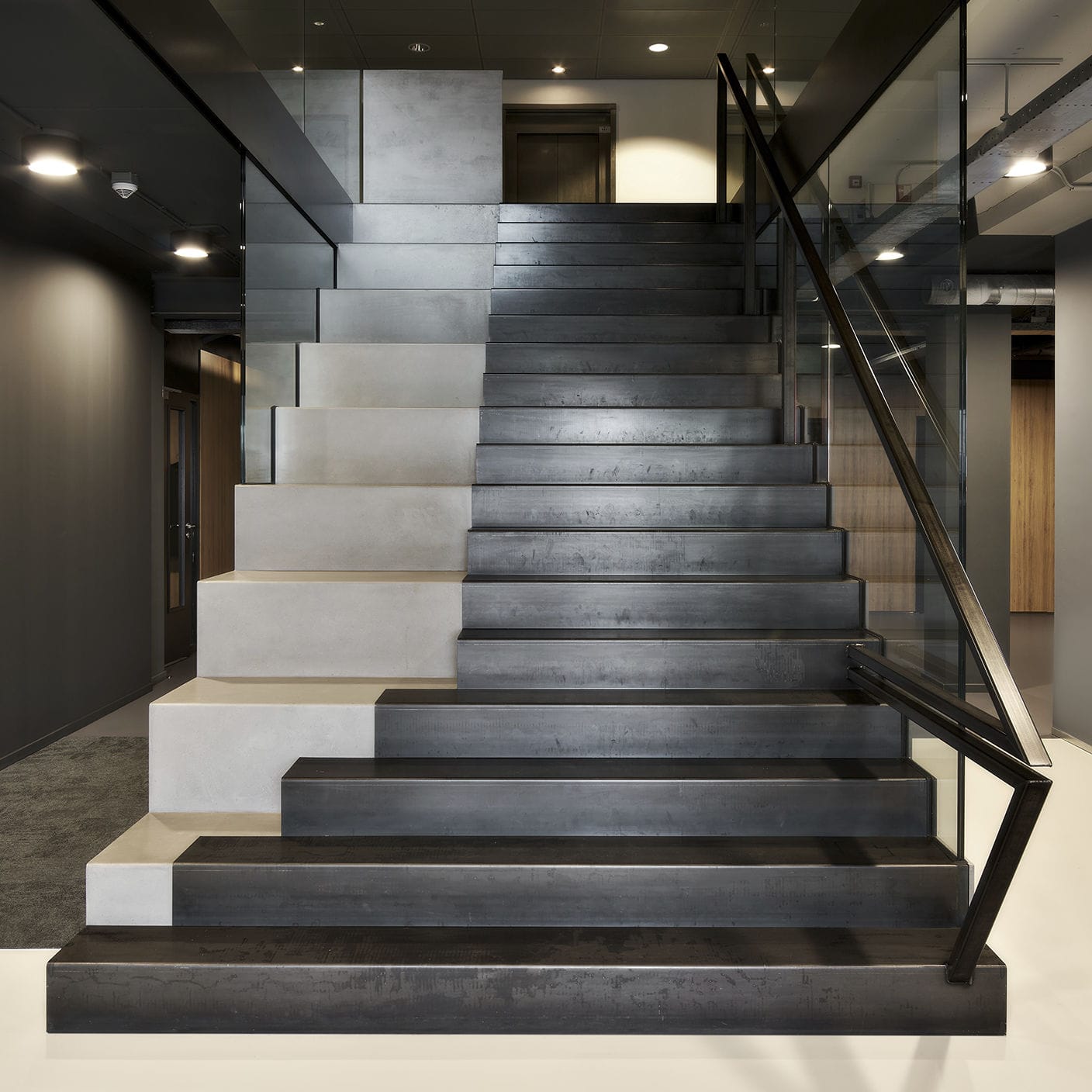 High-end staircase - BUKO, BEVERWIJK - EeStairs - straight / metal step ...