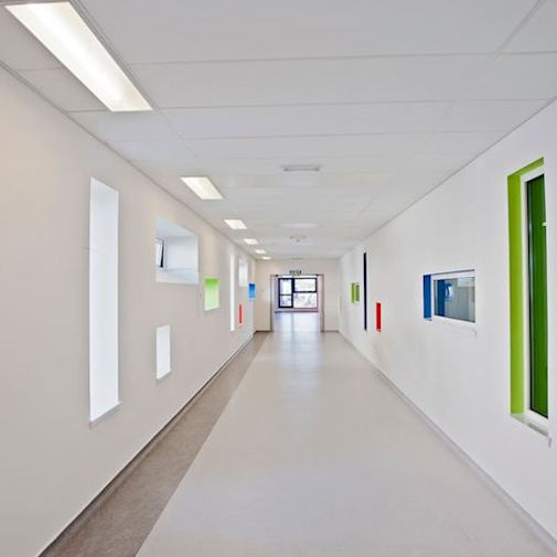 Stone wool suspended ceiling - MEDICARE® STANDARD - ROCKFON - tile ...