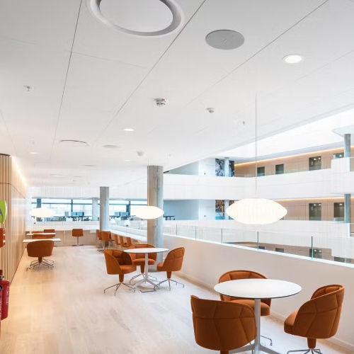 False ceiling acoustic panel - BLANKA® - ROCKFON - desk mounted / stone ...