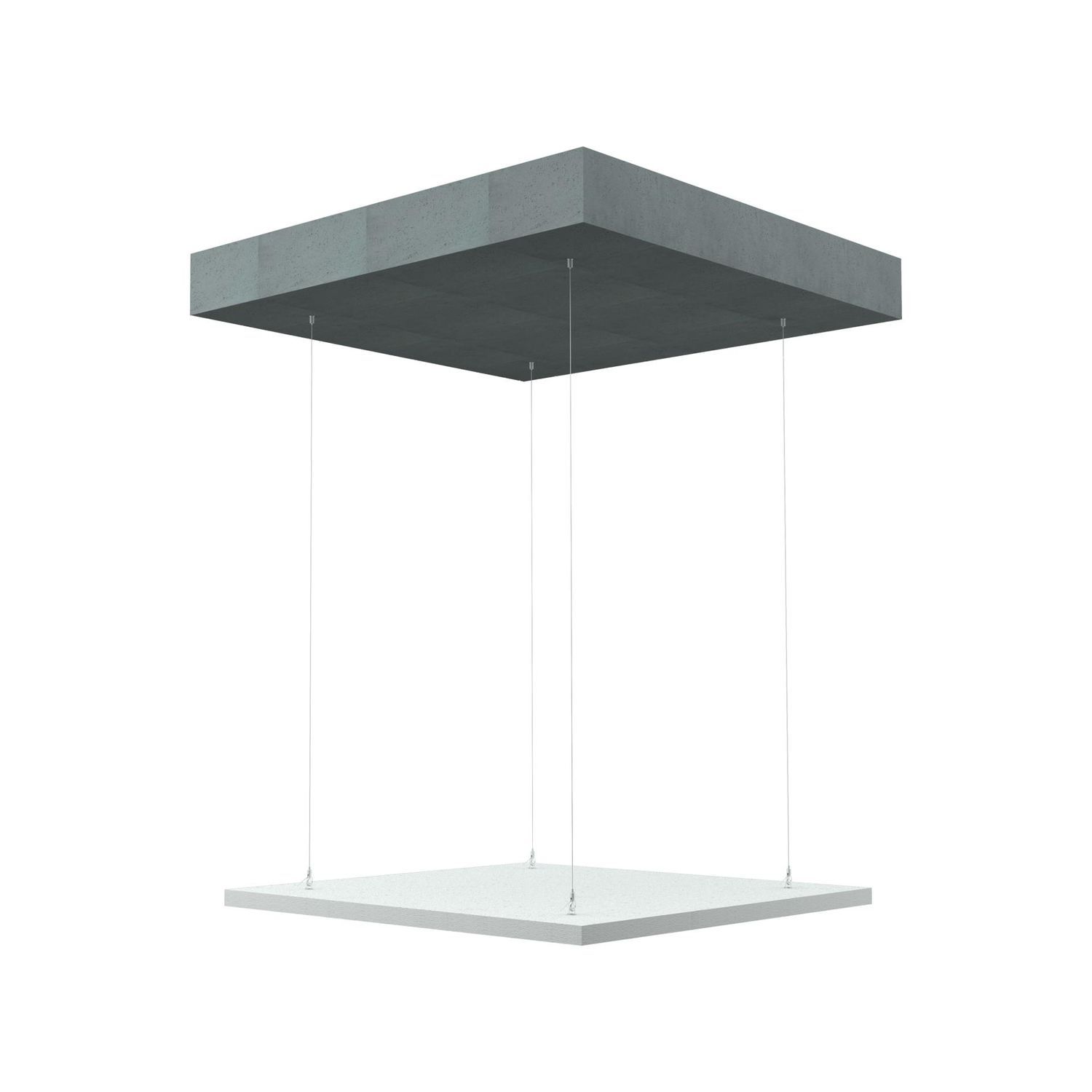 Hanging acoustic panel - ECLIPSE - ROCKFON - for ceiling / aluminum / square