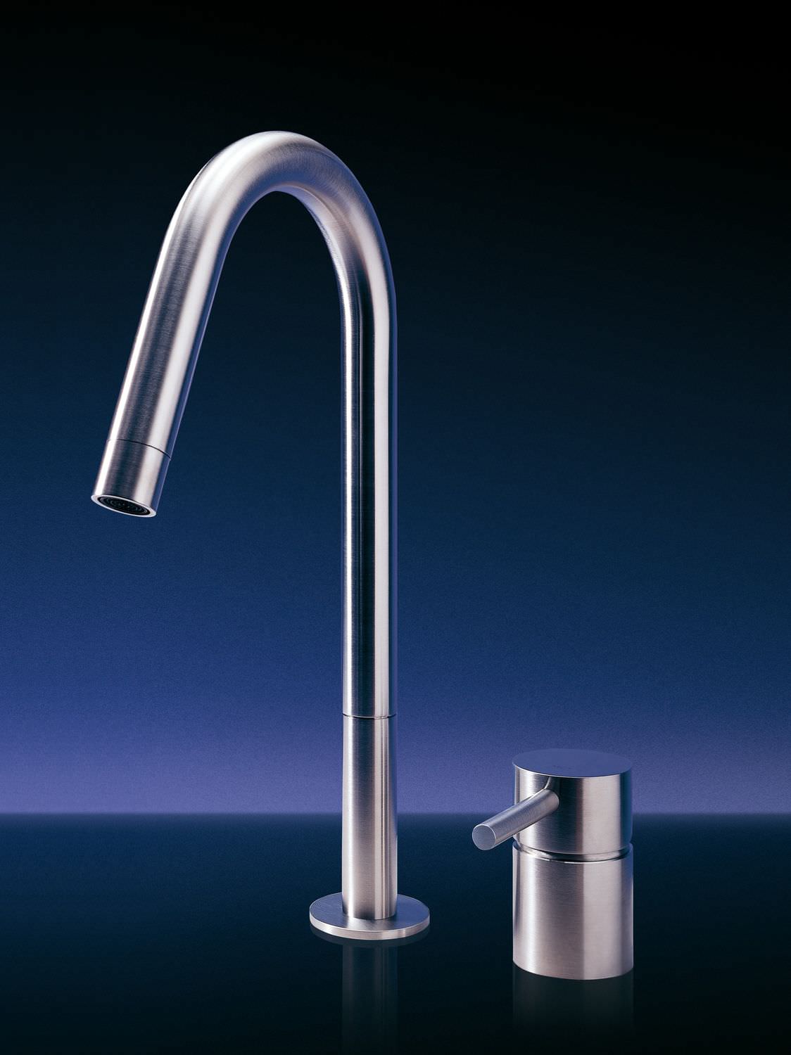 Countertop mixer tap - F2 - MGS Progetti - stainless steel / kitchen ...