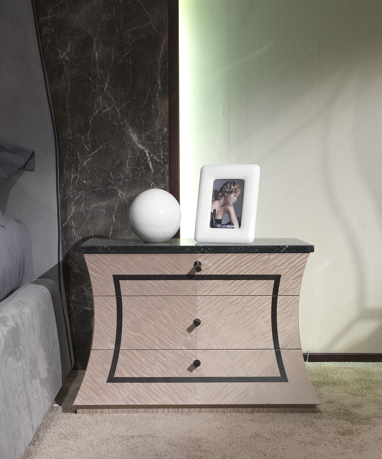 Contemporary bedside table - CD30B CARTESIO - CARPANELLI - wooden ...