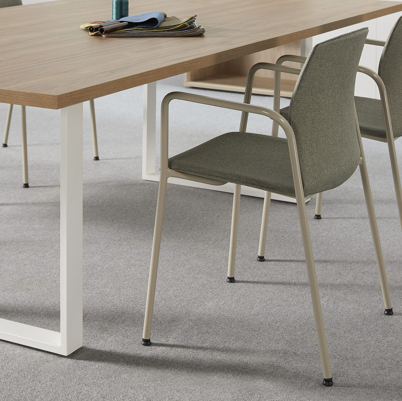 Contemporary chair - KABI - AKABA - indoor / fabric / leather