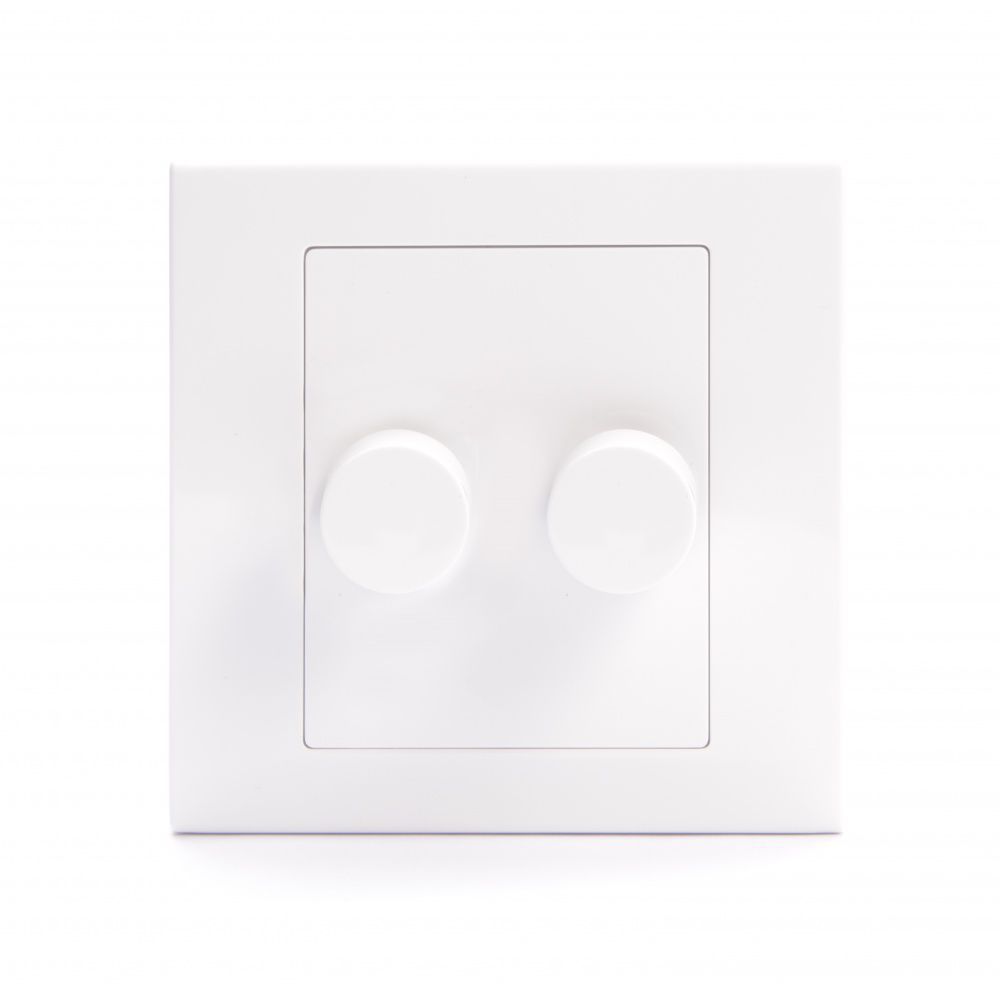 Light dimmer switch - 07220 - Retrotouch - rotary / recessed / double