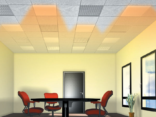 Electric radiant panel - BT - NOIROT - ceiling-mounted / white