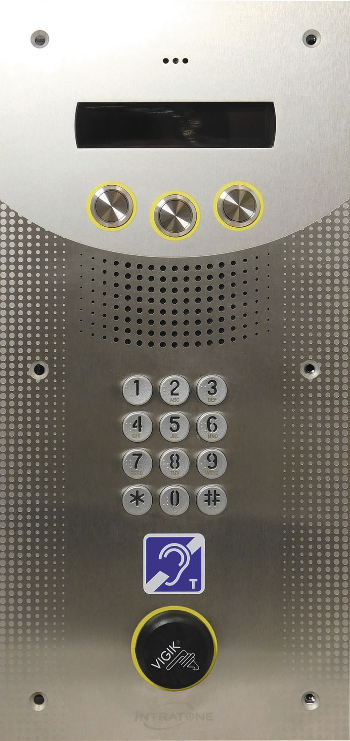 Metal door intercom system - PLATINE PMR - Intratone - exterior / interior