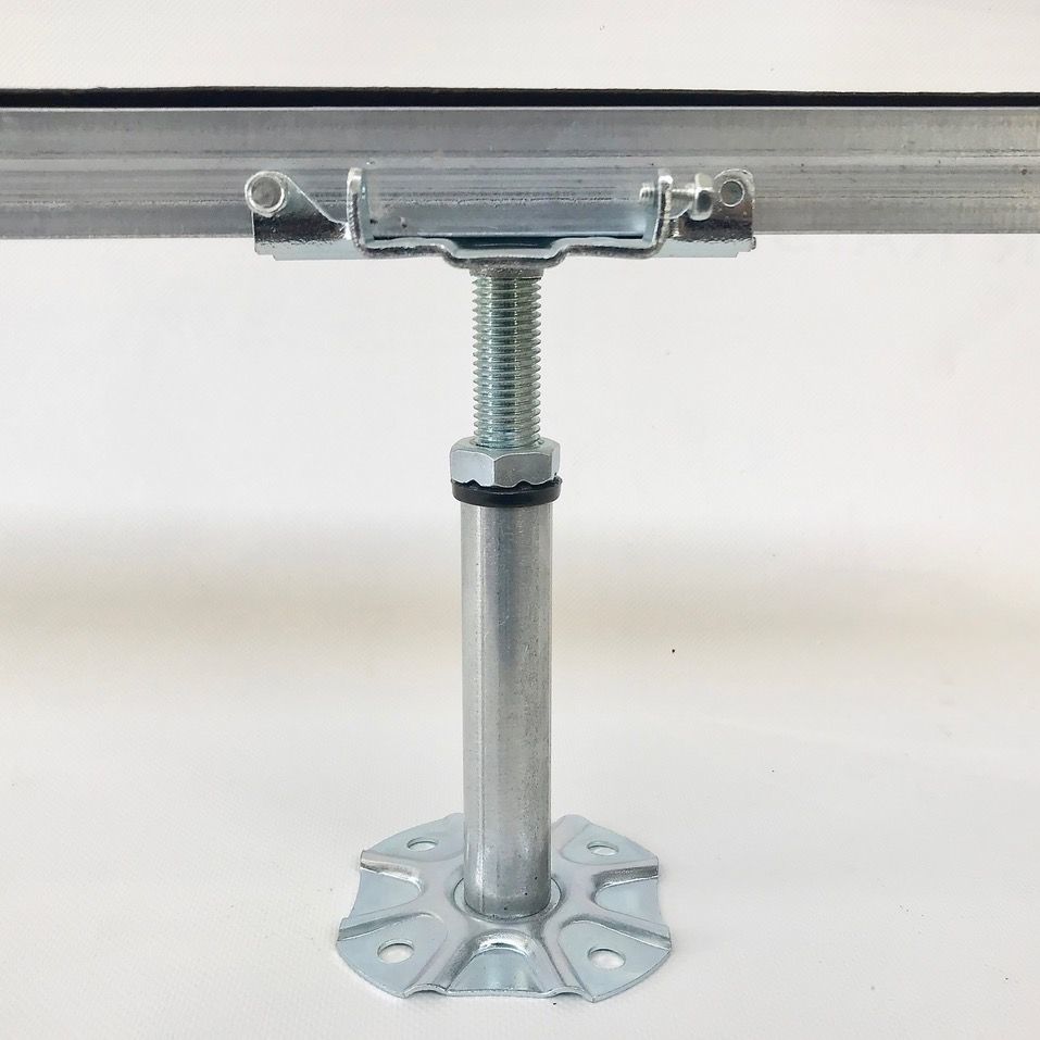 Galvanised steel raised floor pedestal - ST4 - PETRAL - high-resistance ...