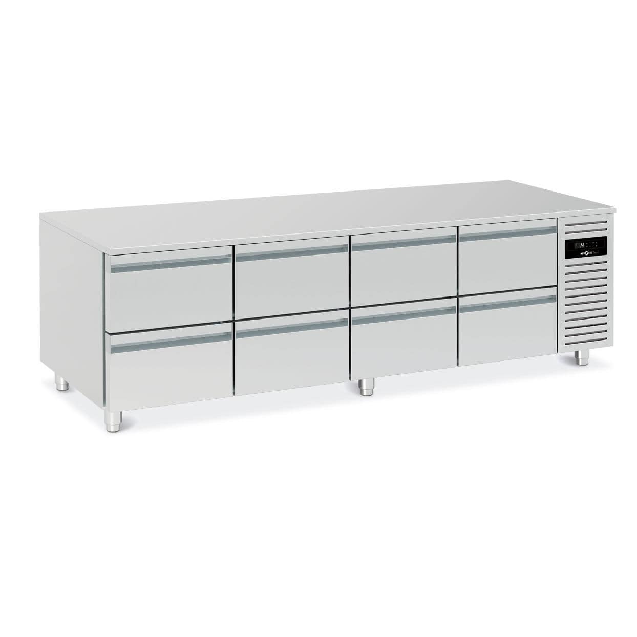 Commercial refrigerated counter - U1 - Mercatus S.A. - 3-door / 8-drawer