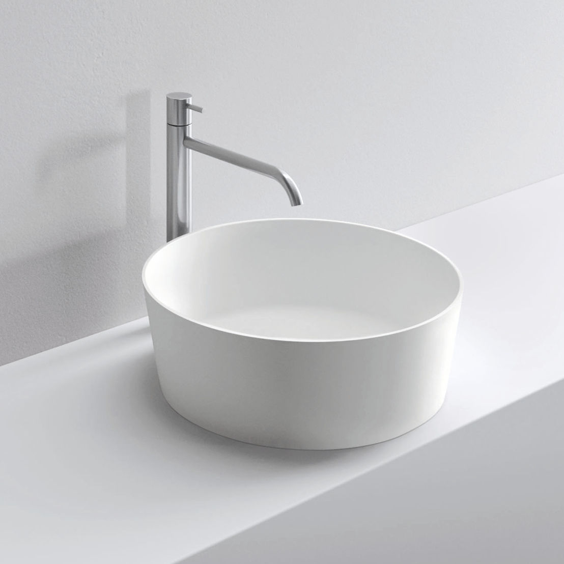Countertop washbasin - KEEL 45 - Milldue - ceramic / round / contemporary