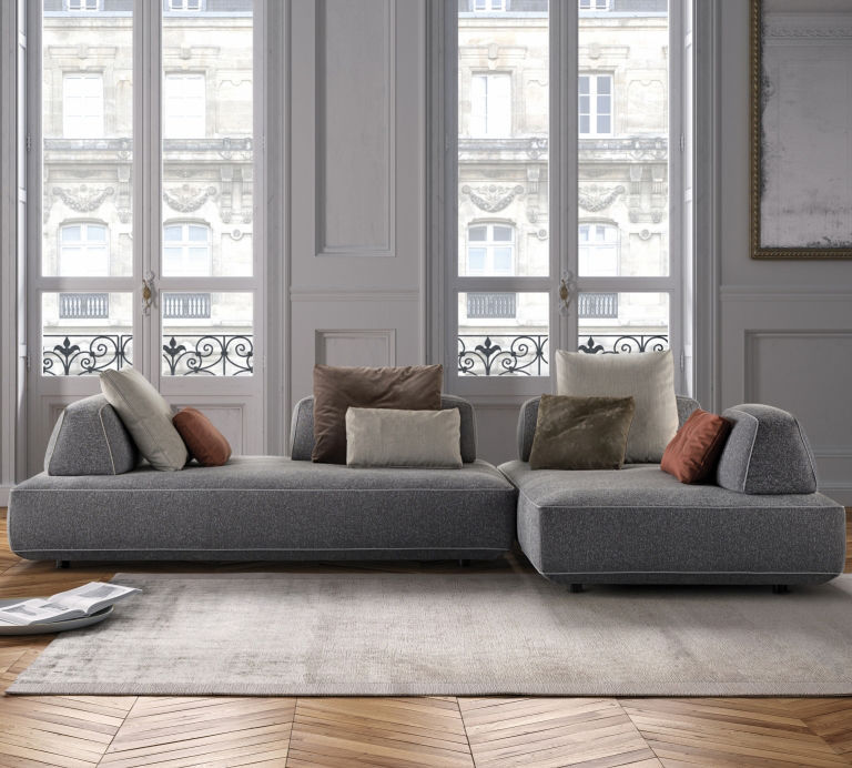 Modular sofa - FILIPH - ART NOVA - contemporary / fabric / leather