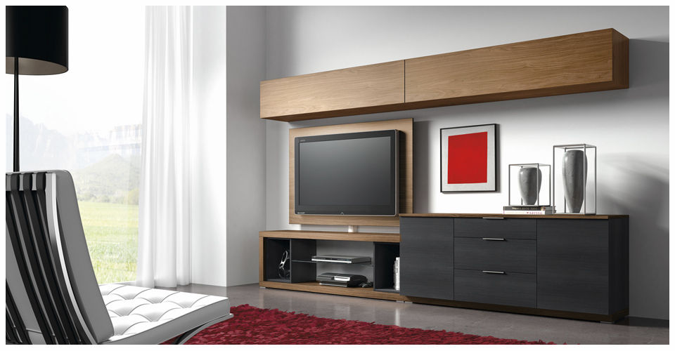 Contemporary TV wall unit - ELI 8920 - Baixmoduls - wooden