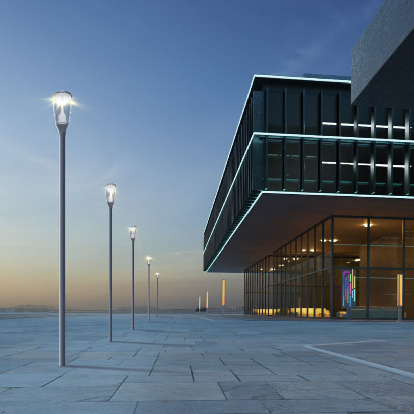 Urban lamp post - DL 11 IQ - SITECO - contemporary / metal / LED