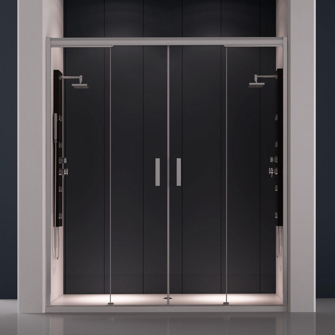 Sliding shower screen - 504 - HISPABAÑO - fixed / for alcoves ...