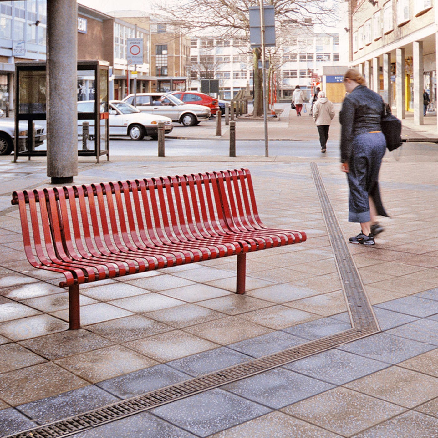 Traditional public bench - NRB-6 - Victor Stanley - steel / with ...