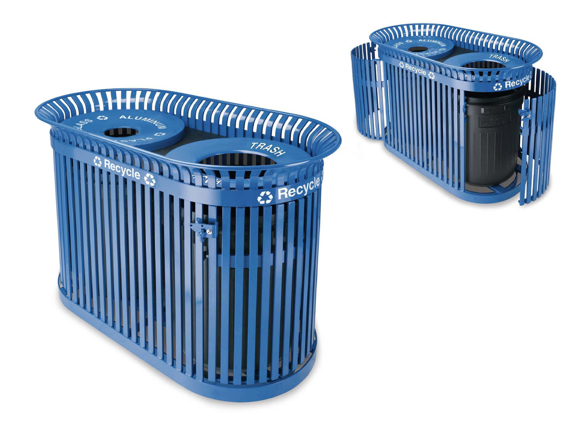 Recycling bin - SD-242 - Victor Stanley - public / steel / contemporary