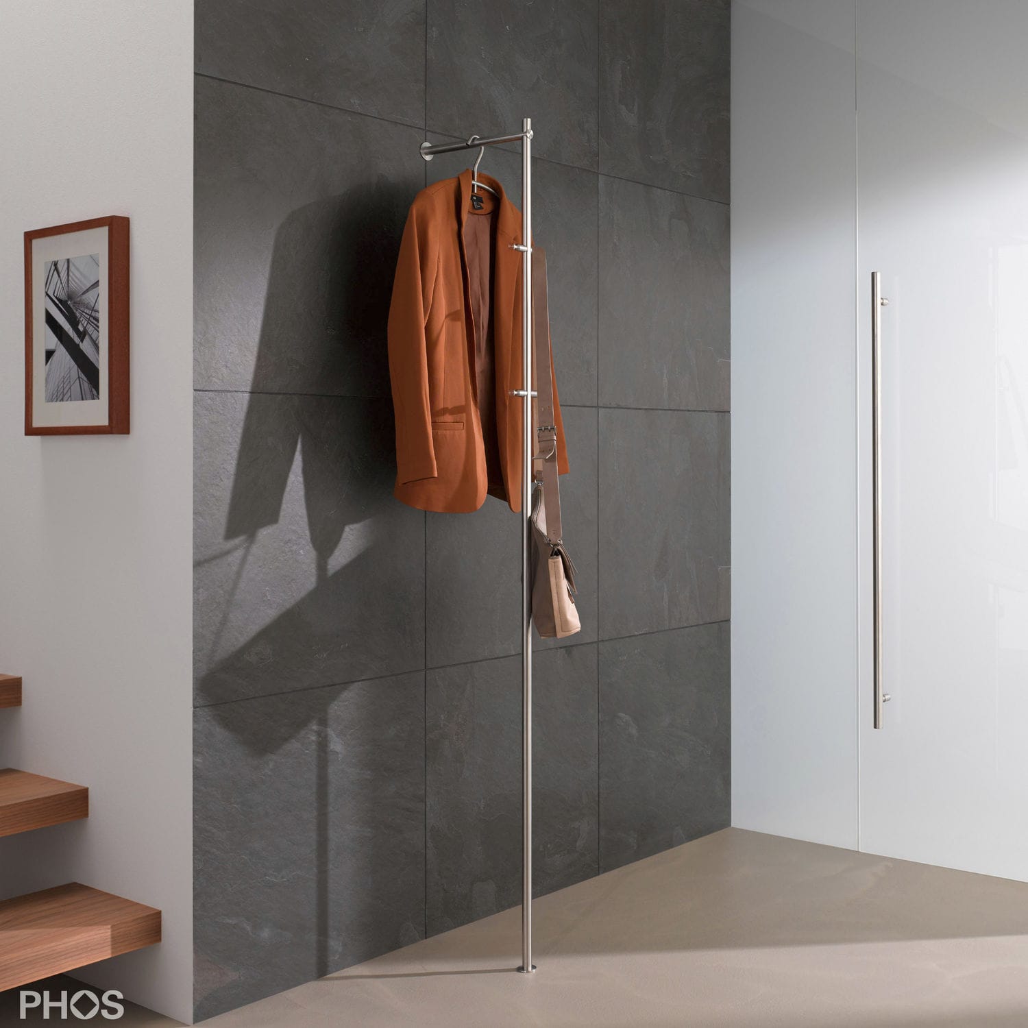 Floor coat rack - GL1 - PHOS Design GmbH - wall-mounted / minimalist ...