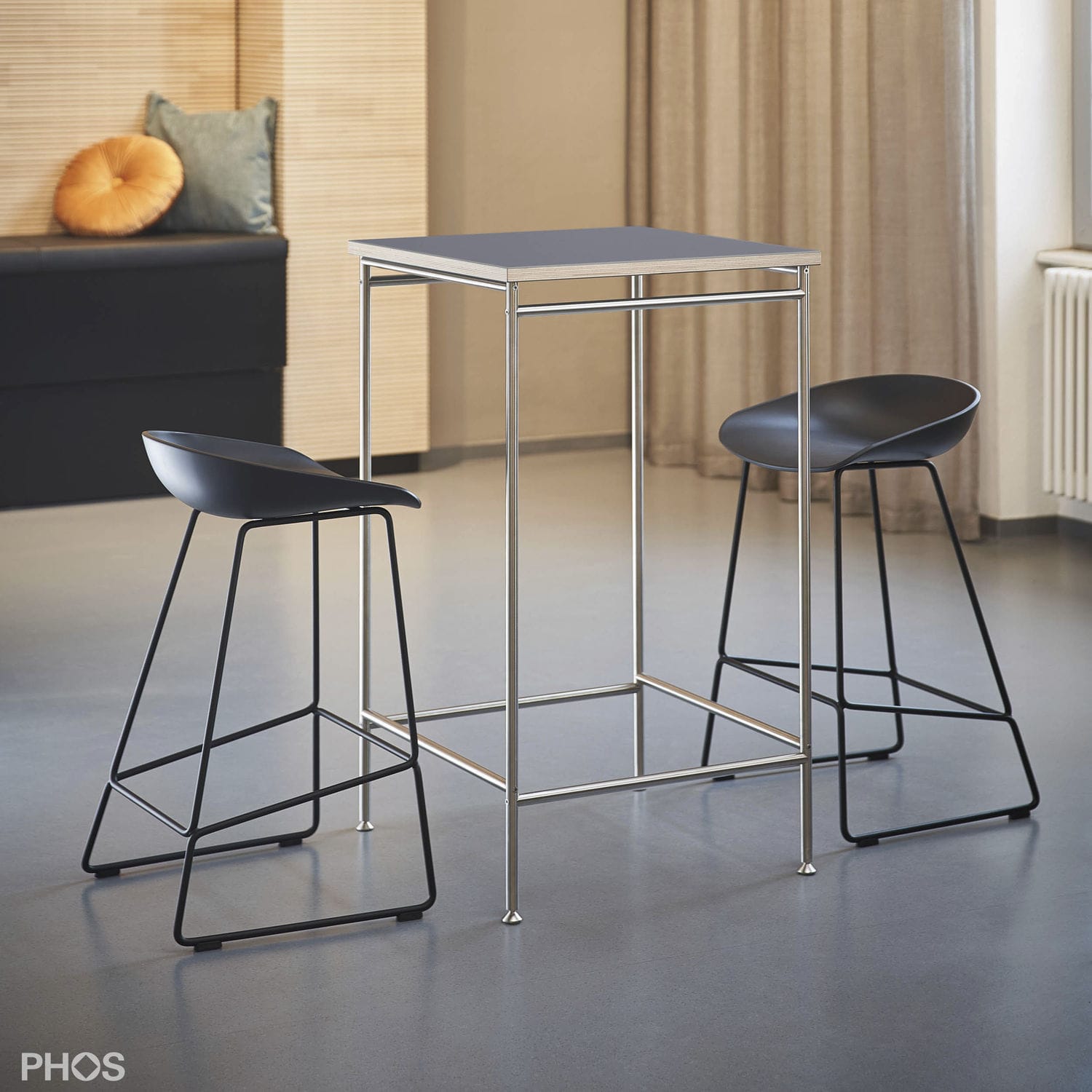 Contemporary high bar table - KATI-T1 - PHOS Design GmbH - wooden ...