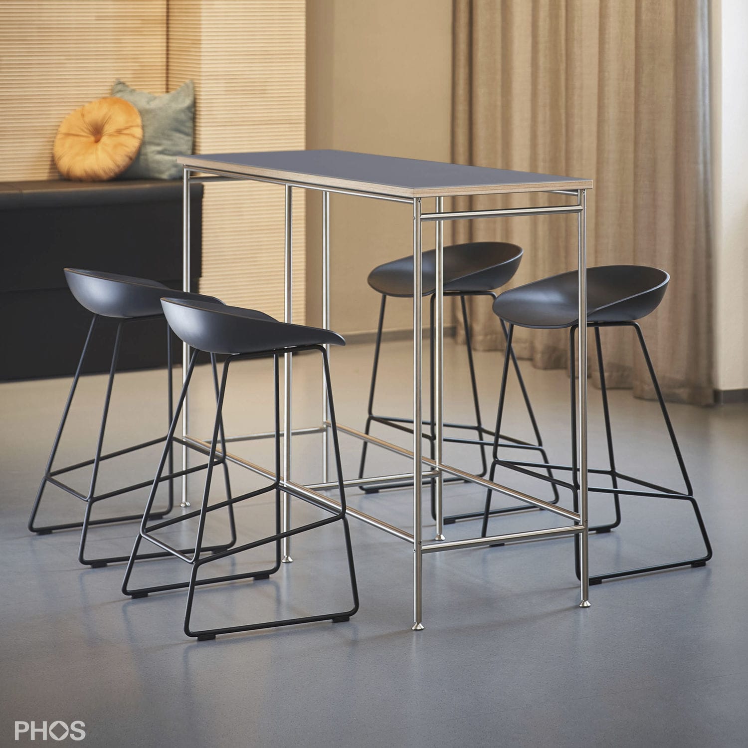Contemporary high bar table - KATI-T2 - PHOS Design GmbH - melamine ...