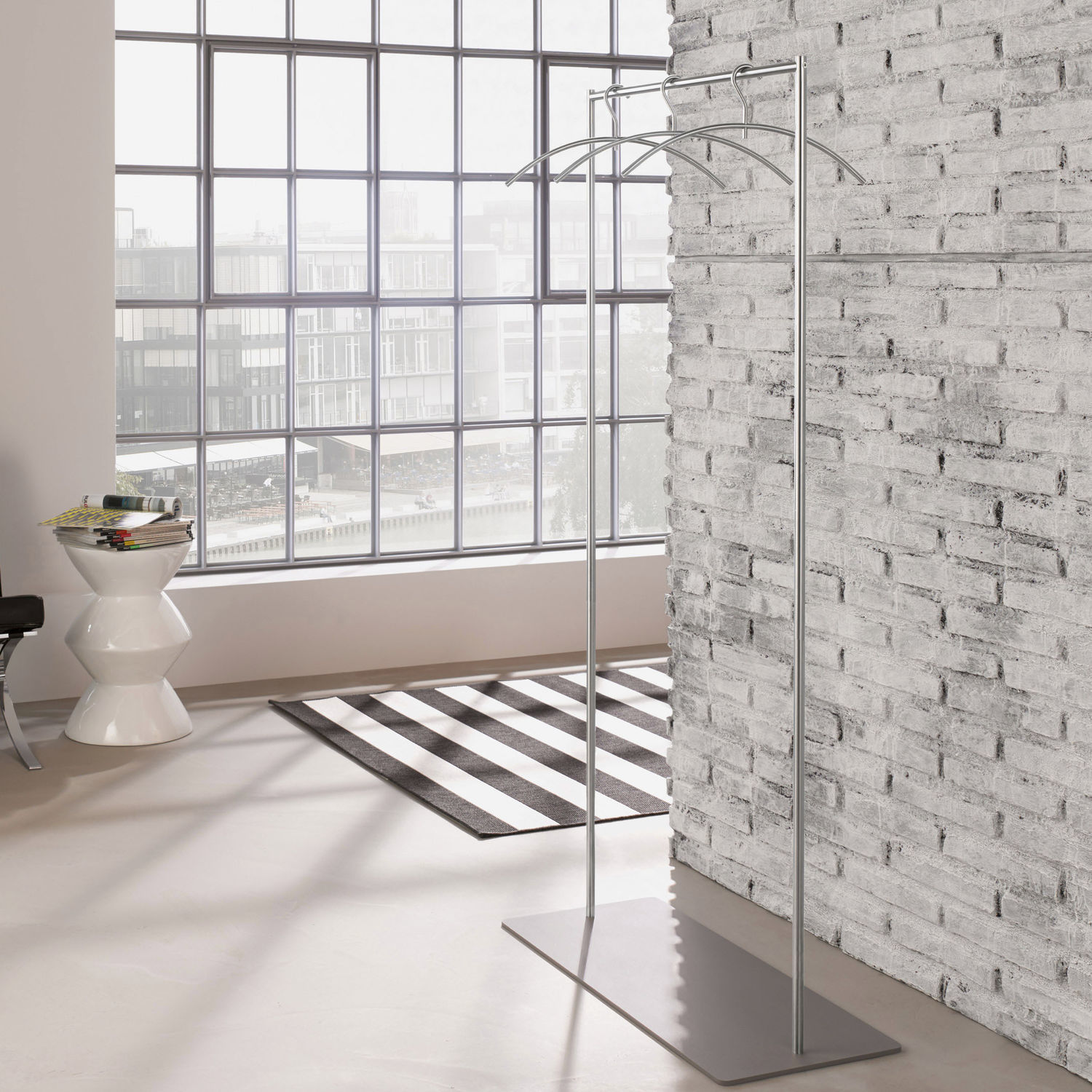 Contemporary clothes rack - GST2 - PHOS Design GmbH - brushed stainless ...