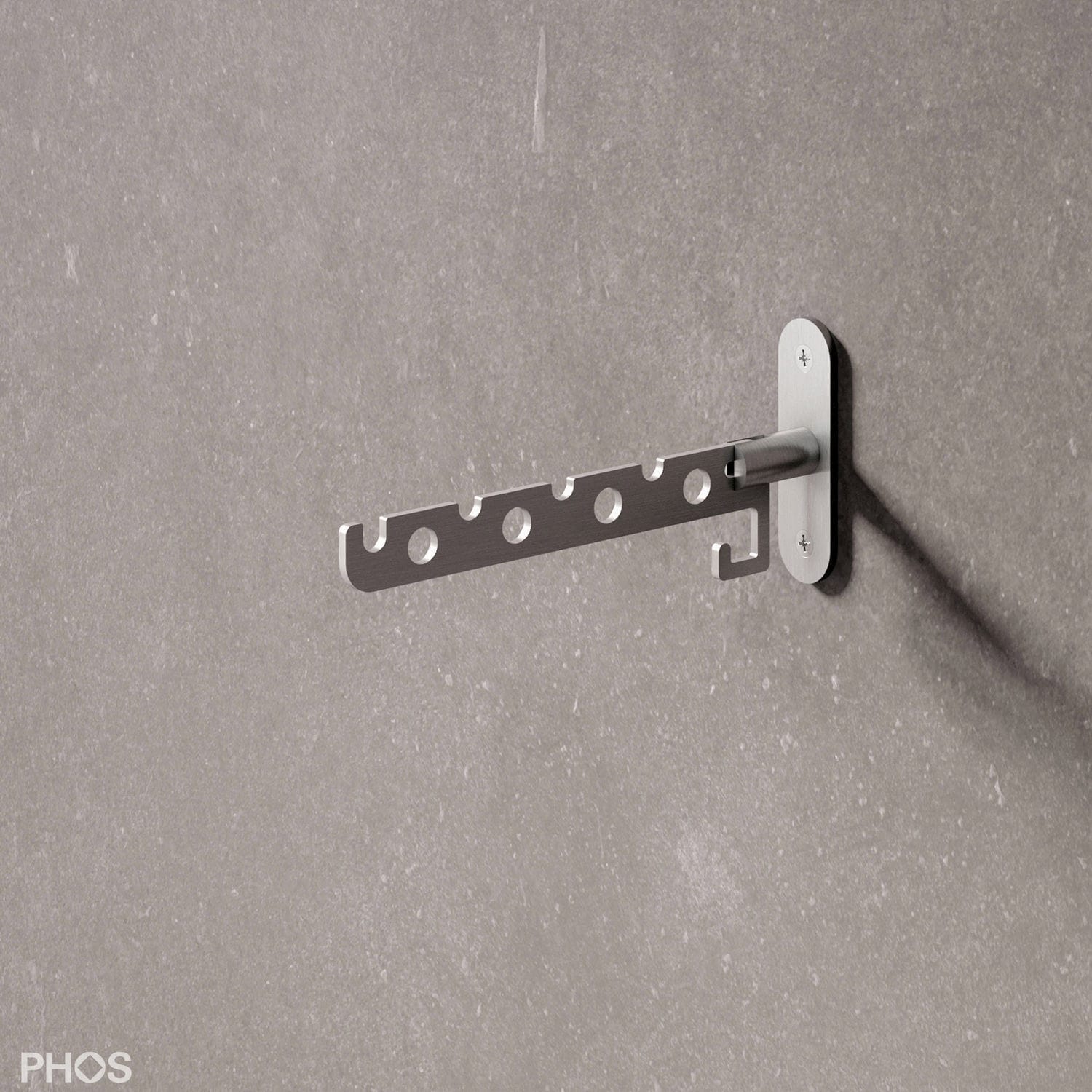 Contemporary coat hook - KL1 - PHOS Design GmbH - brushed stainless ...