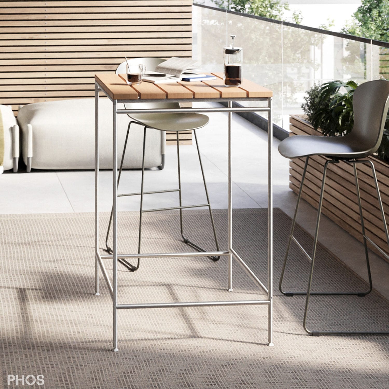 Minimalist design high bar table - Outdoor Stehtische - PHOS Design ...