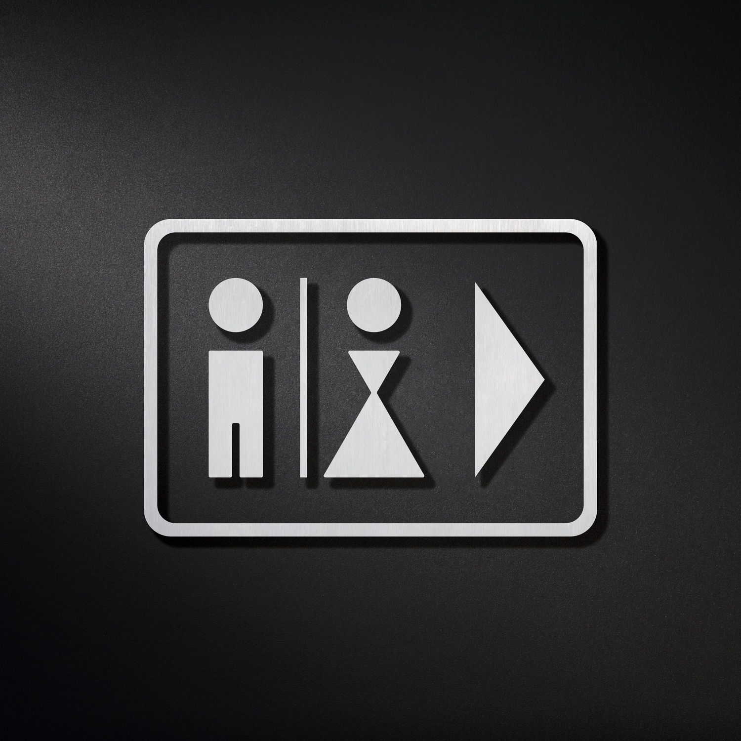 Stainless steel door pictogram - P0203S - PHOS Design GmbH ...