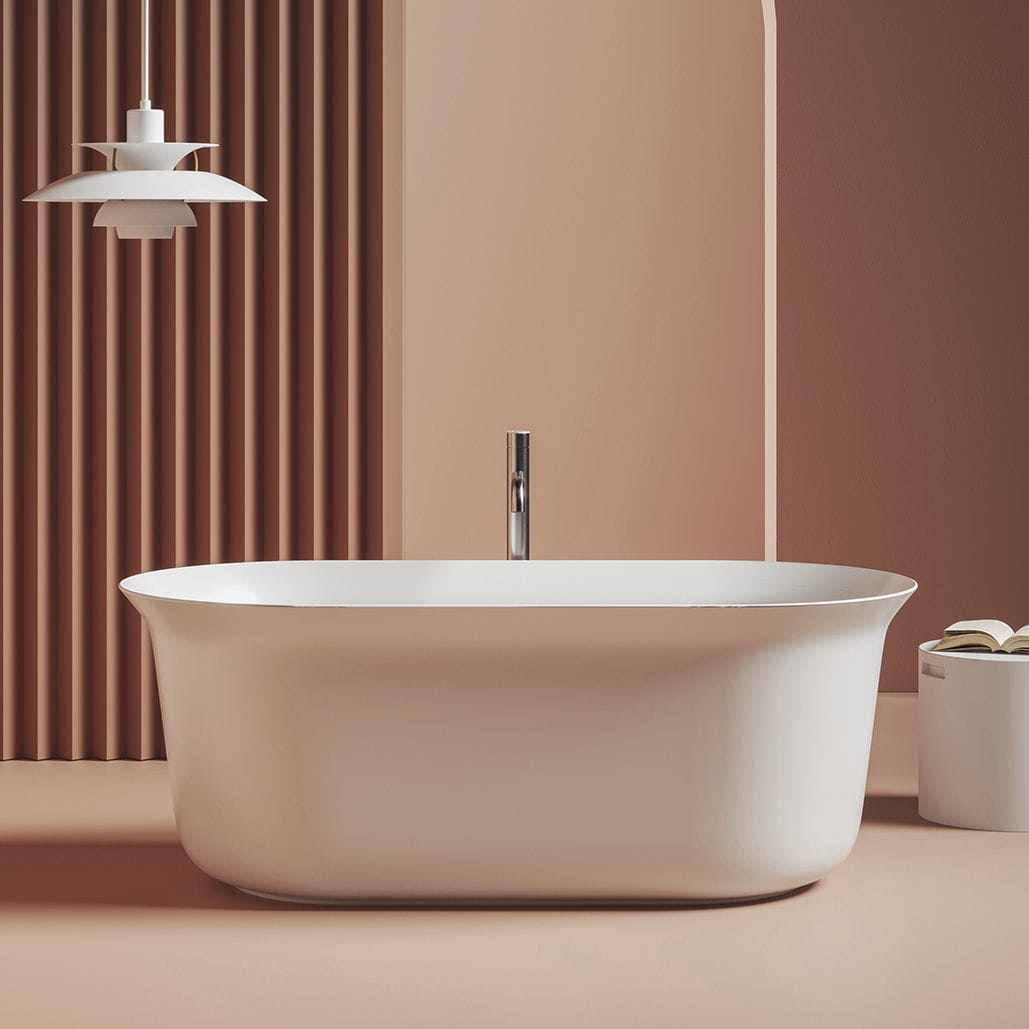 Oval bathtub - PETITE - ART CERAM - freestanding / for homes / LivingTec®