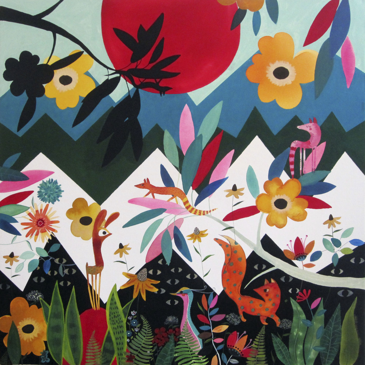 Acrylic decorative painting - UBUNTU 02 - ICI ET LA