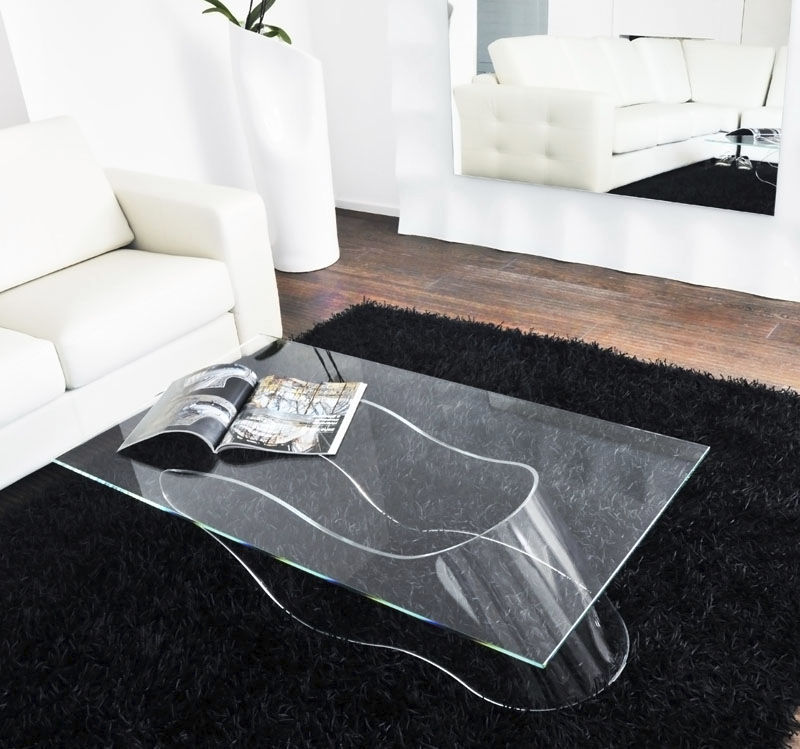 Original design coffee table - BREZZA : TVL053 - unico italia - glass / rectangular / home