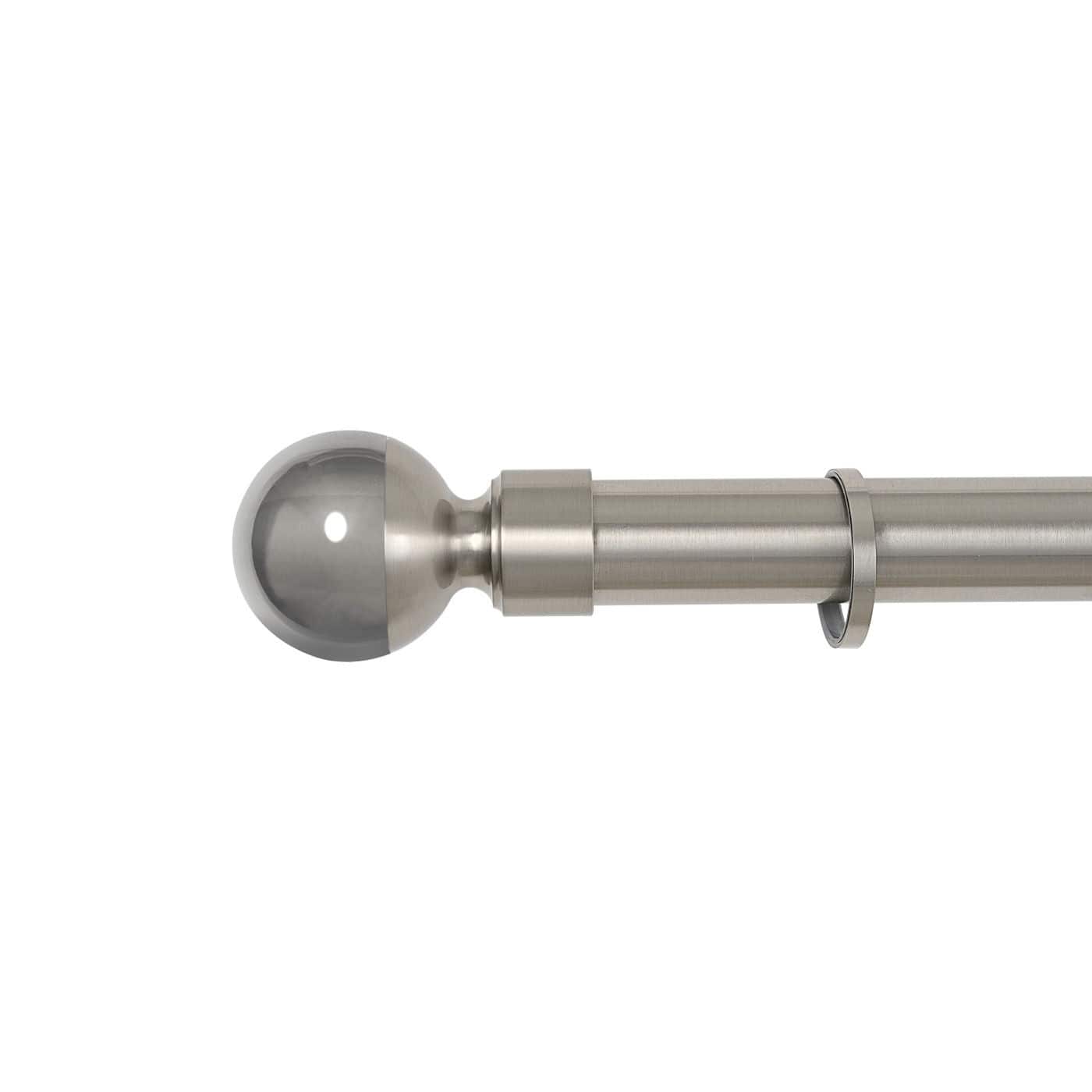 Chromed metal curtain rod - SPHERA - Houles - brushed metal / wall ...