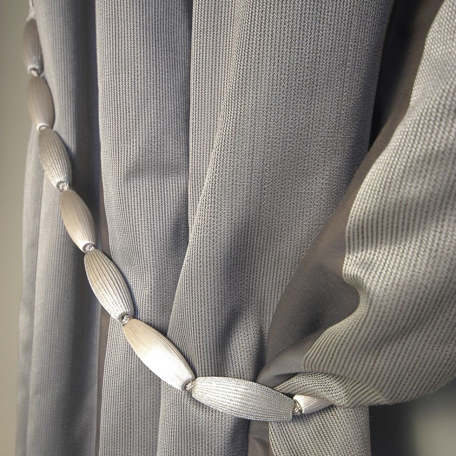 Curtain fabric - ELLA - Houles - striped / polyester / Trevira CS®