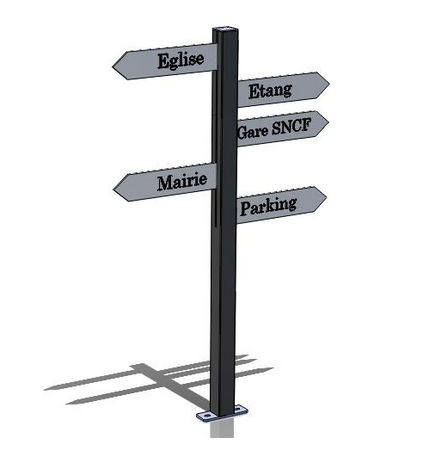 Floor-mounted signboard - TYPE 6 - Via Composites - fiberglass / double ...