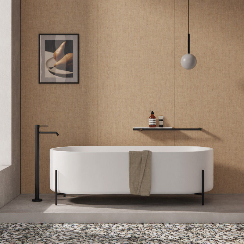 Oval bathtub - STAND - ex.t - free-standing / professional / LivingTec®