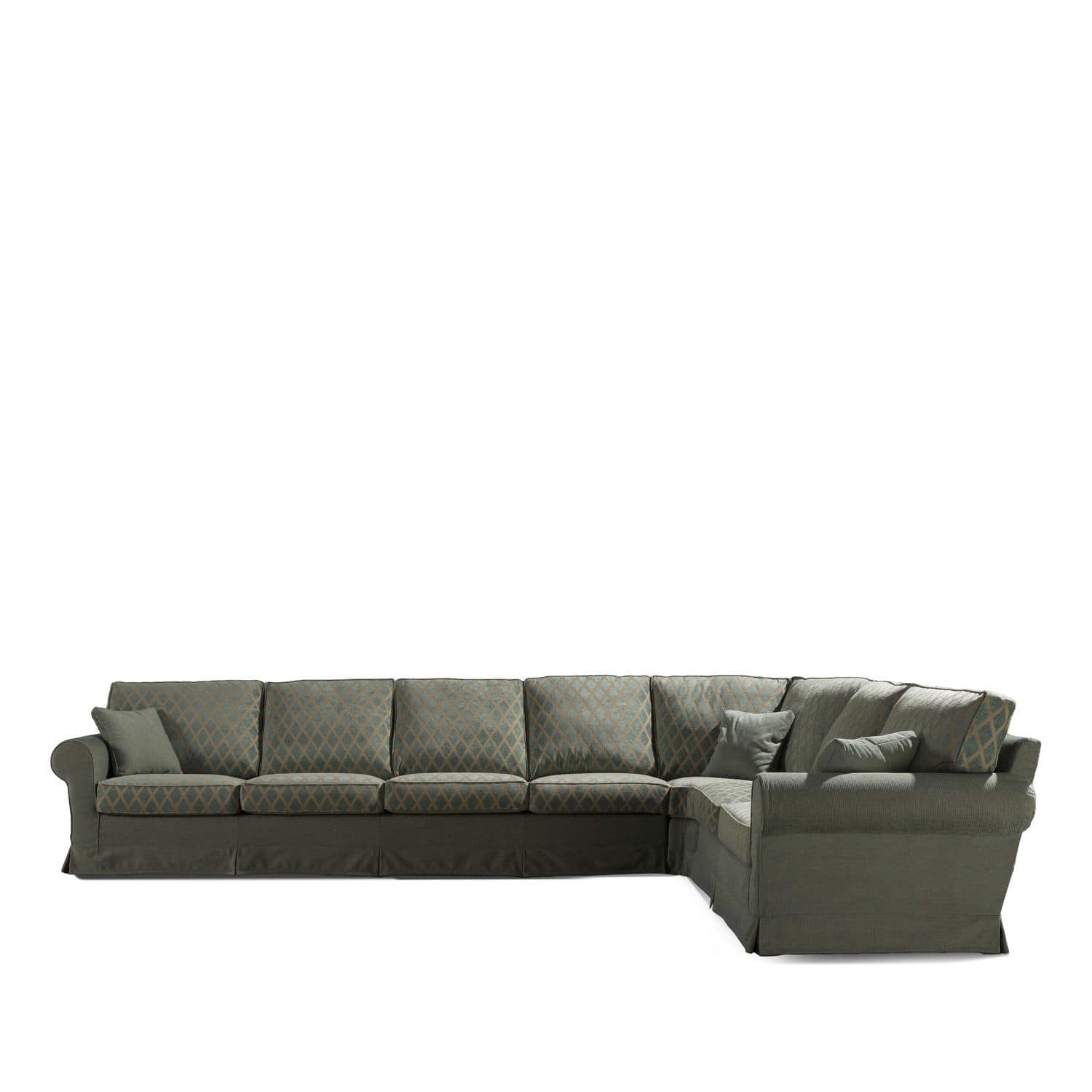 Corner sofa - LISSONE - Divani Santambrogio - traditional / fabric ...
