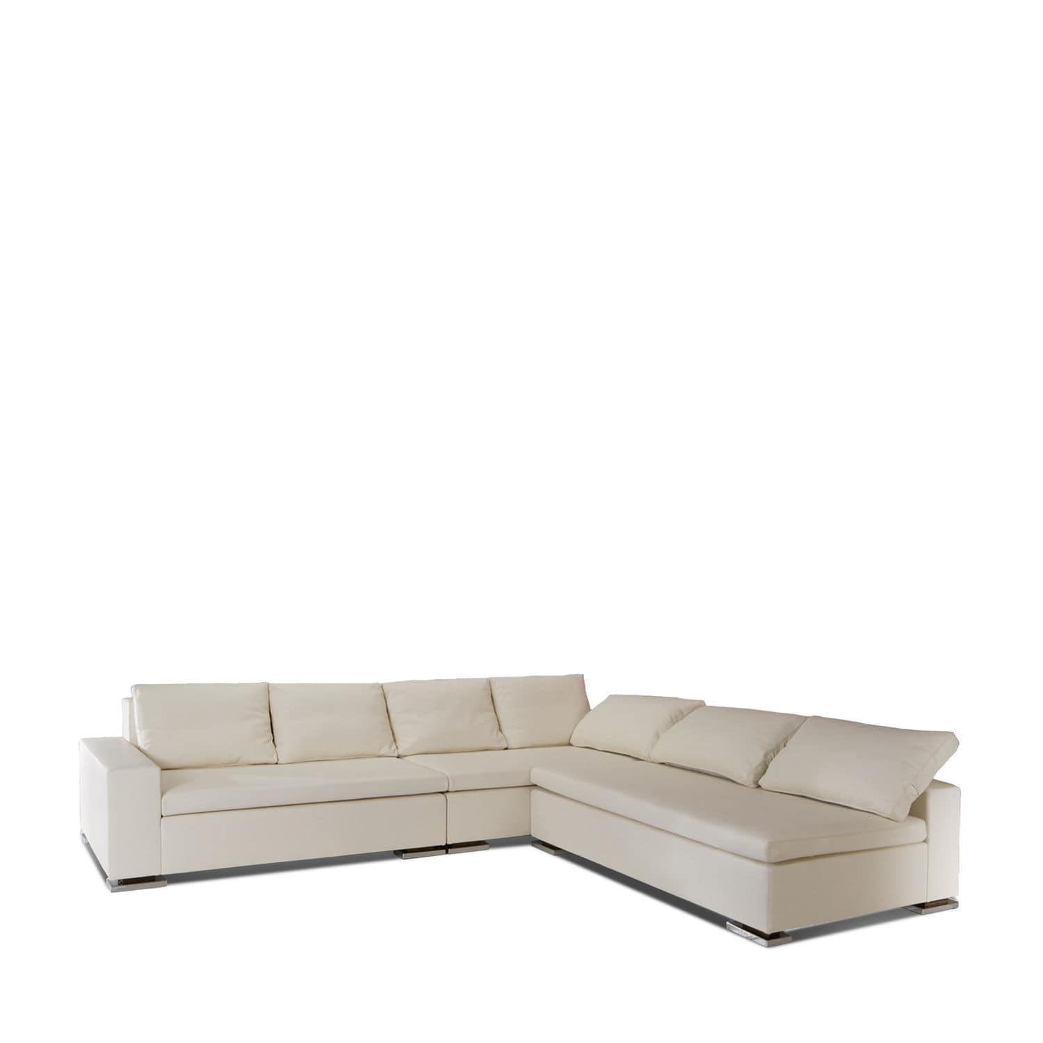 Corner sofa - MAURIZIO - Divani Santambrogio - modern / leather / with ...