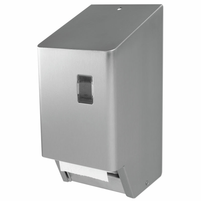 Wall-mounted toilet paper dispenser - TRU 2-2 E ST - OPHARDT Hygiene-Technik GmbH - stainless ...