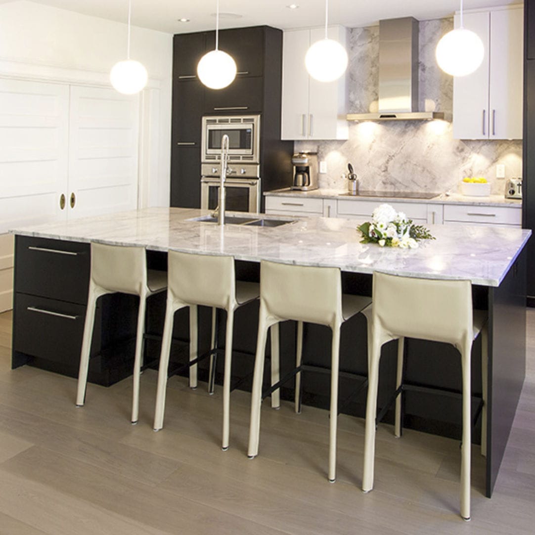 Quartz countertop - AYA kitchens - kitchen / multi-color / square edge