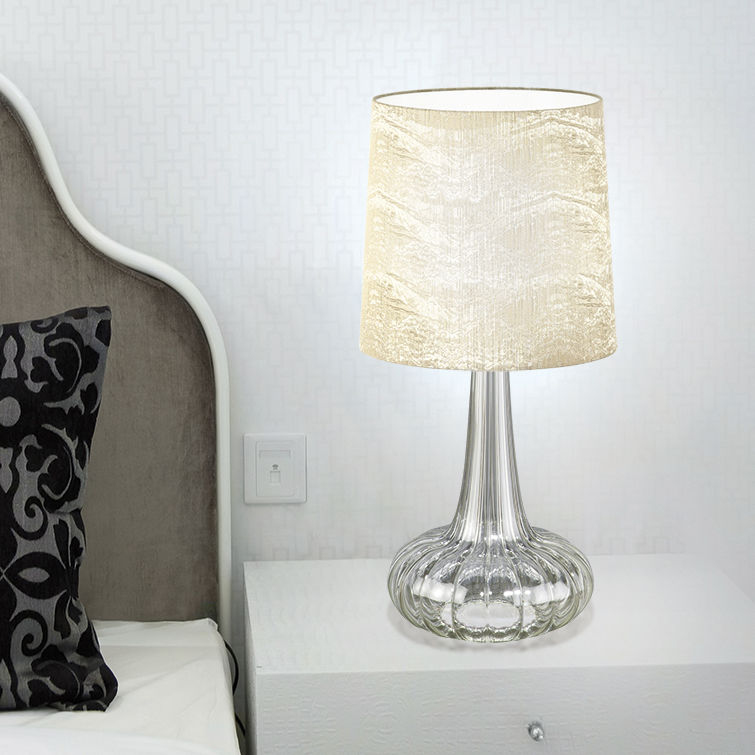 Table lamp - HALL - EL TORRENT IL.LUMINACIO - glass / fabric / traditional