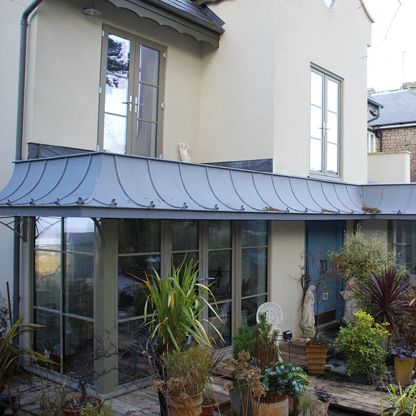 Zinc roofing - PERIOD CANOPY - Peters Roofing - slate look / curved