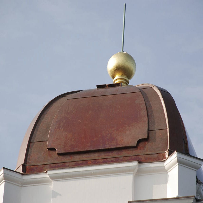 Copper roofing - CLOCK TOWER RESTORATION - Peters Roofing - metal look ...