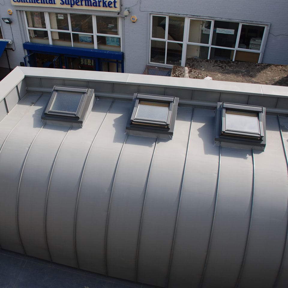 Zinc roofing - BRICK LANE - Peters Roofing - metal look / standing seam ...