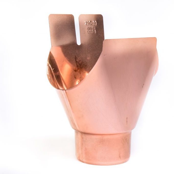 Copper roof outlet - SWISS / LOOSE - Rain Guard - stainless steel / zinc