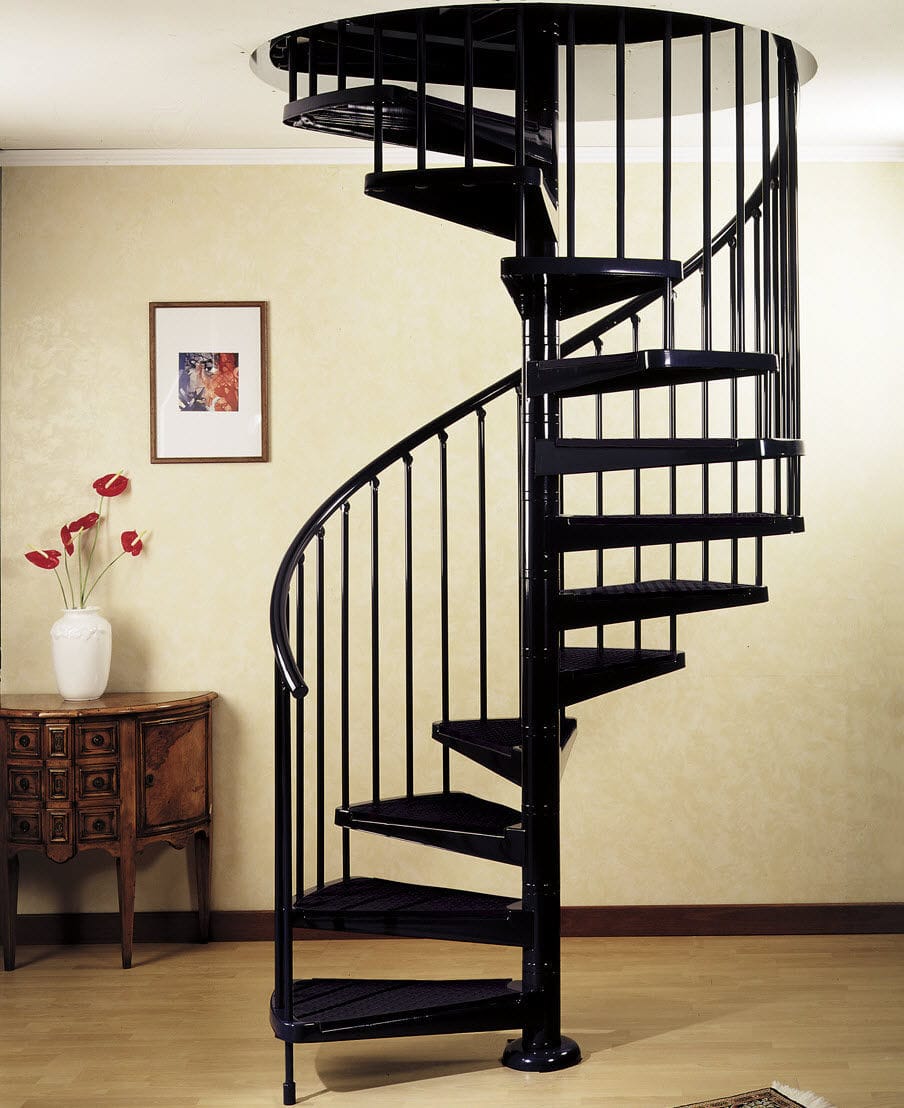 Spiral staircase - A8 - CAST DESIGN - metal step / metal frame / home