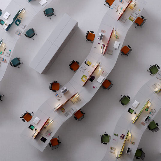 Workstation desk - M10 - Forma 5 - contemporary / wooden / commercial