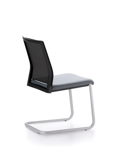 Contemporary visitor chair - PLURAL - Forma 5 - mesh / cantilever ...