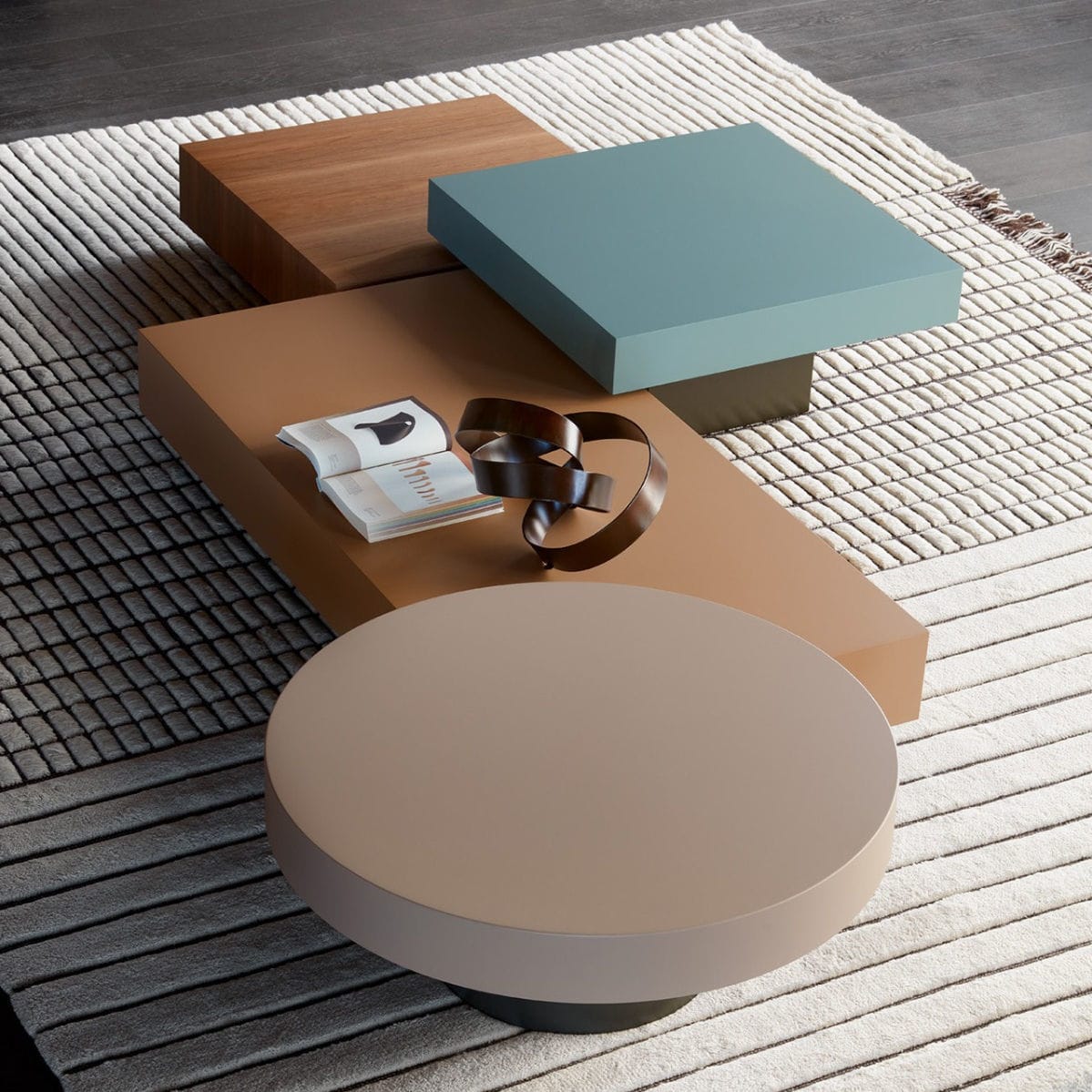 Contemporary coffee table - DOLMEN - LEMA Home - oak / walnut ...