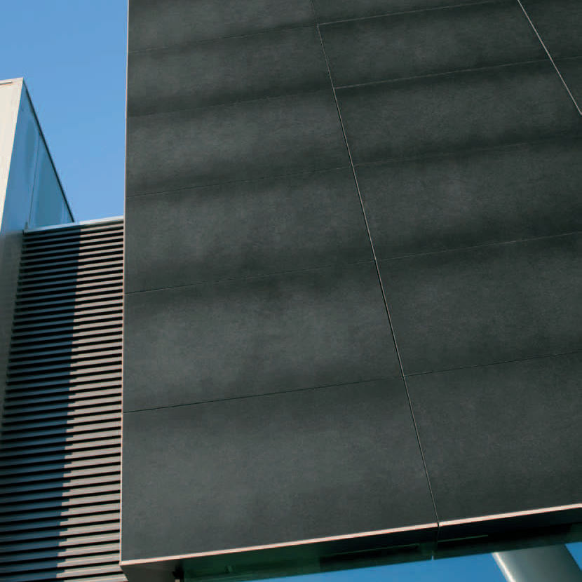 Porcelain stoneware ventilated facade - Recer - smooth / colored ...