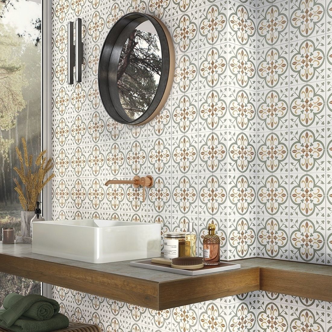 Porcelain mosaic tile - REVIVAL - Recer - high-gloss / matte / indoor